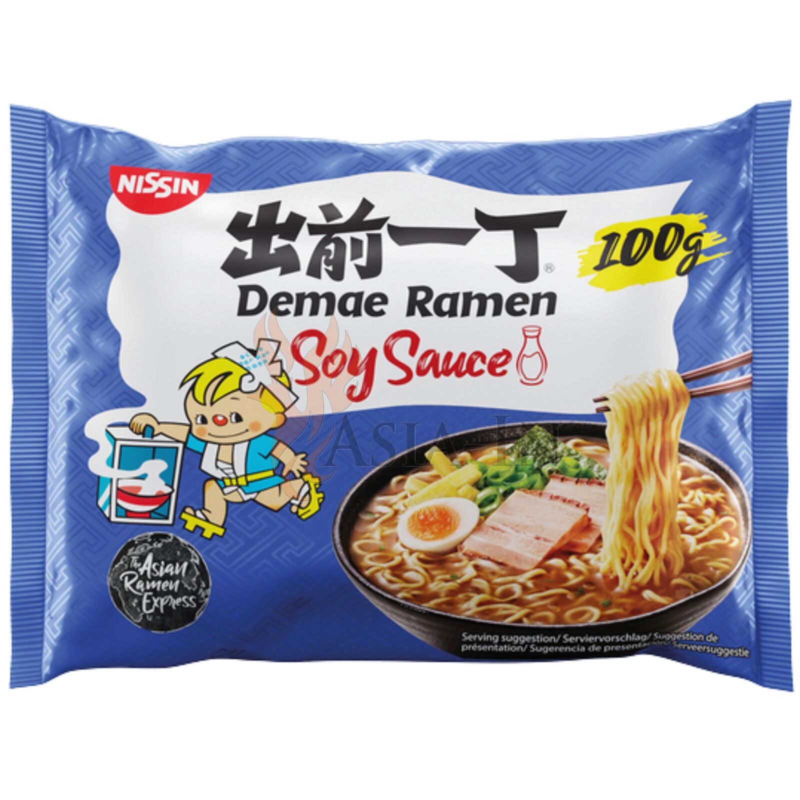 Nissin Sojasauce Instant Nudeln Demae Ramen 100g