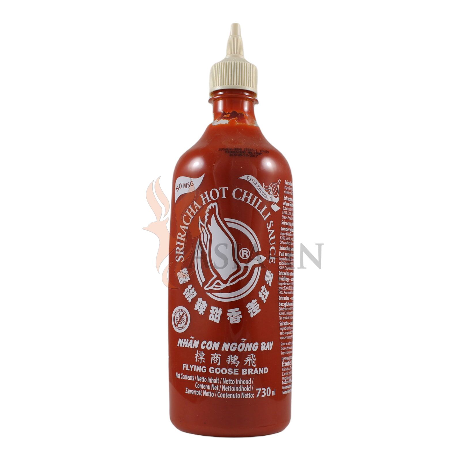 Flying Goose Sriracha Chilisauce mit Knoblauch, ohne Glutamat 730ml